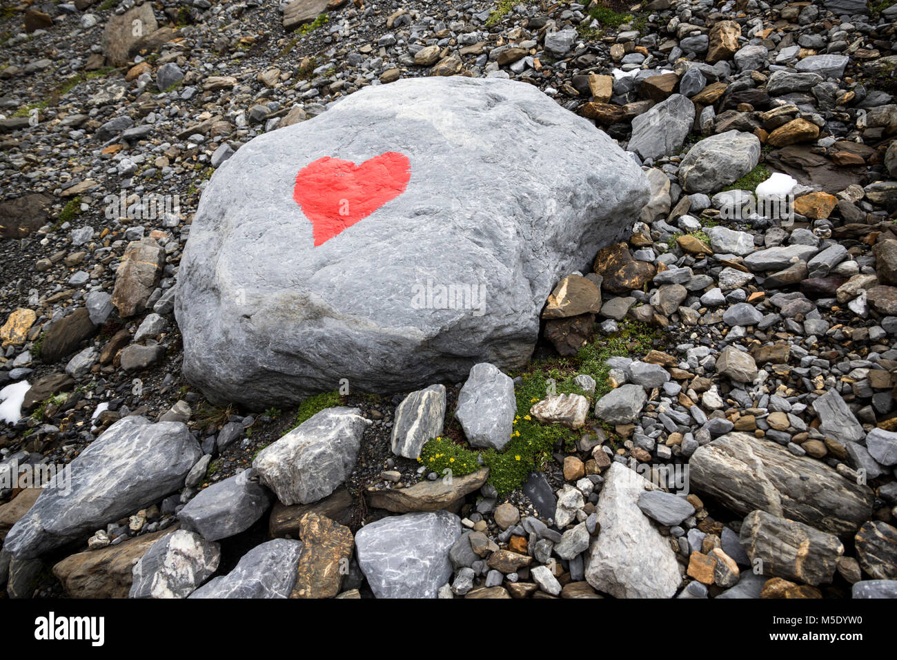 Hiking, walking, the Alps, mountains, rock, stone, stone, mark, road ...
