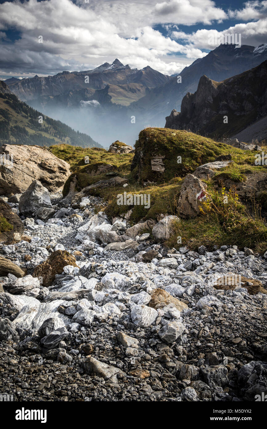 Hiking, walking, the Alps, mountains, rock, stone, stone, Alpine ...