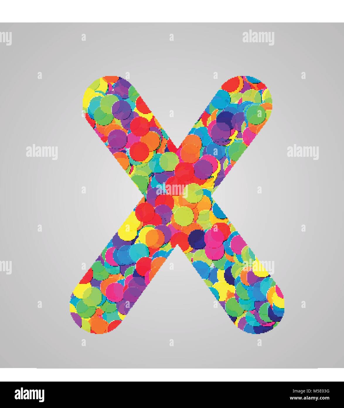 Colorful character from a typeset, vector illustration Stock Vector ...