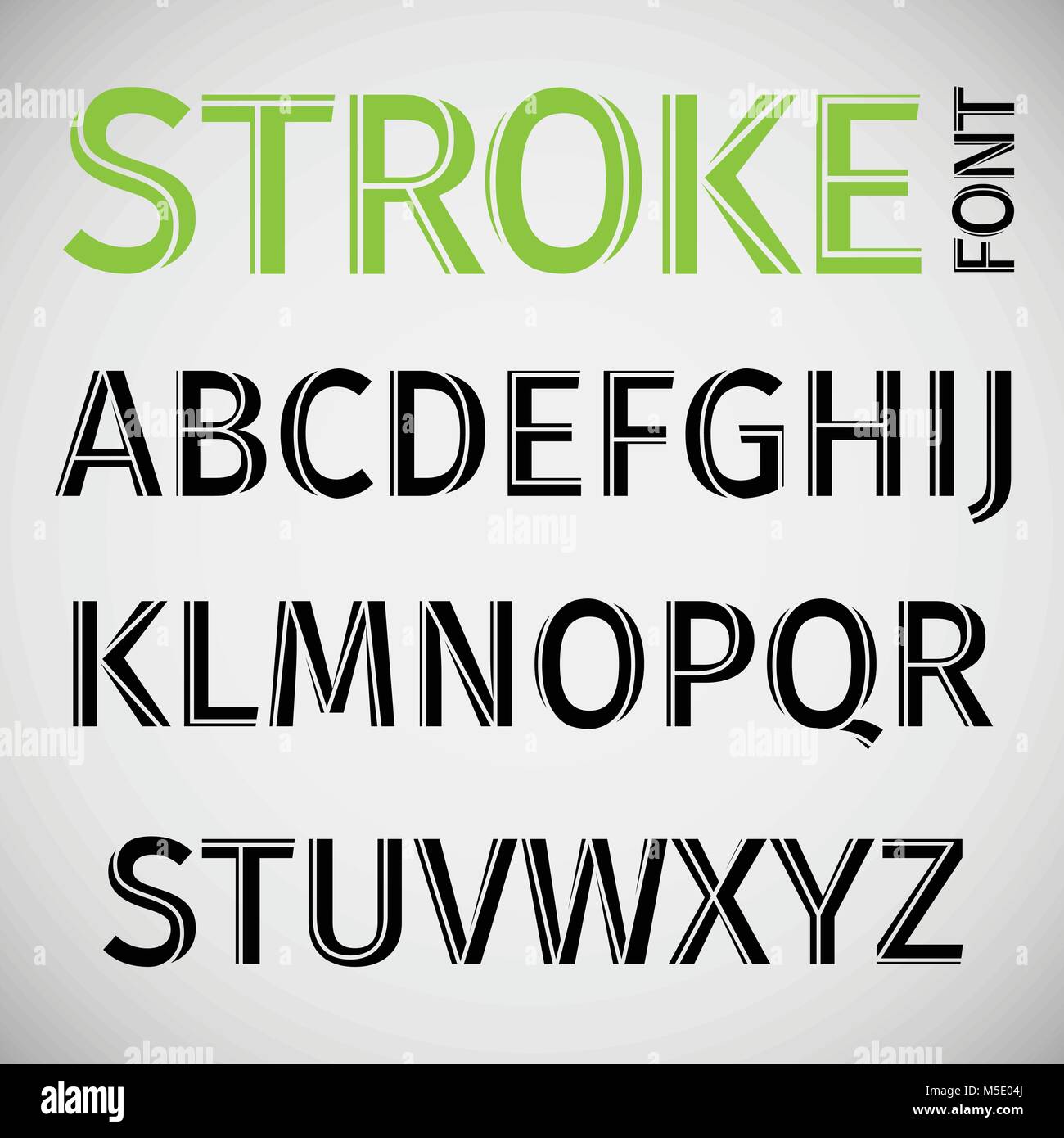 Stroke font, vector Stock Vector Image & Art - Alamy