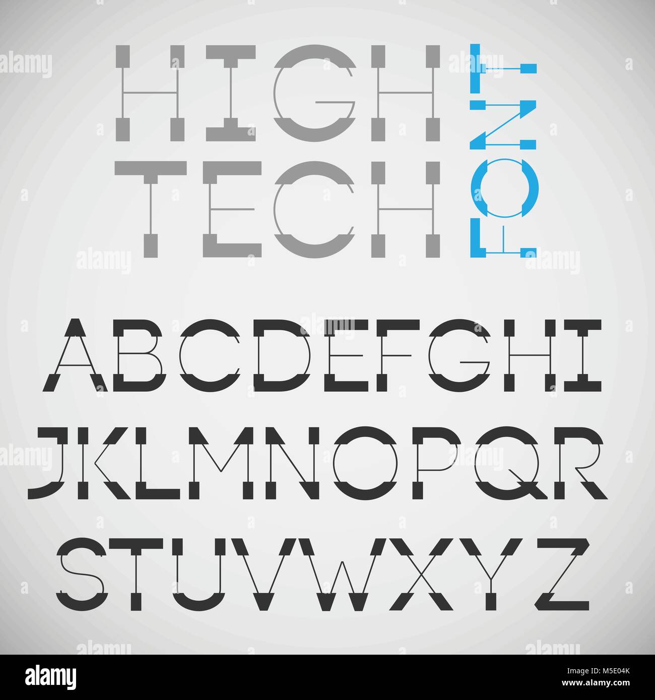 High tech font, vector Stock Vector Image & Art - Alamy