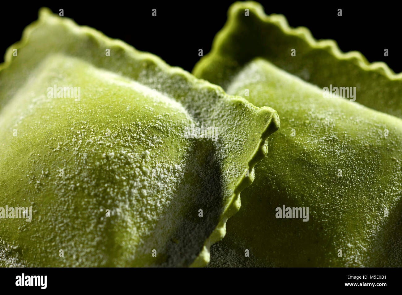 Pasta, ravioli, green, flour Stock Photo - Alamy
