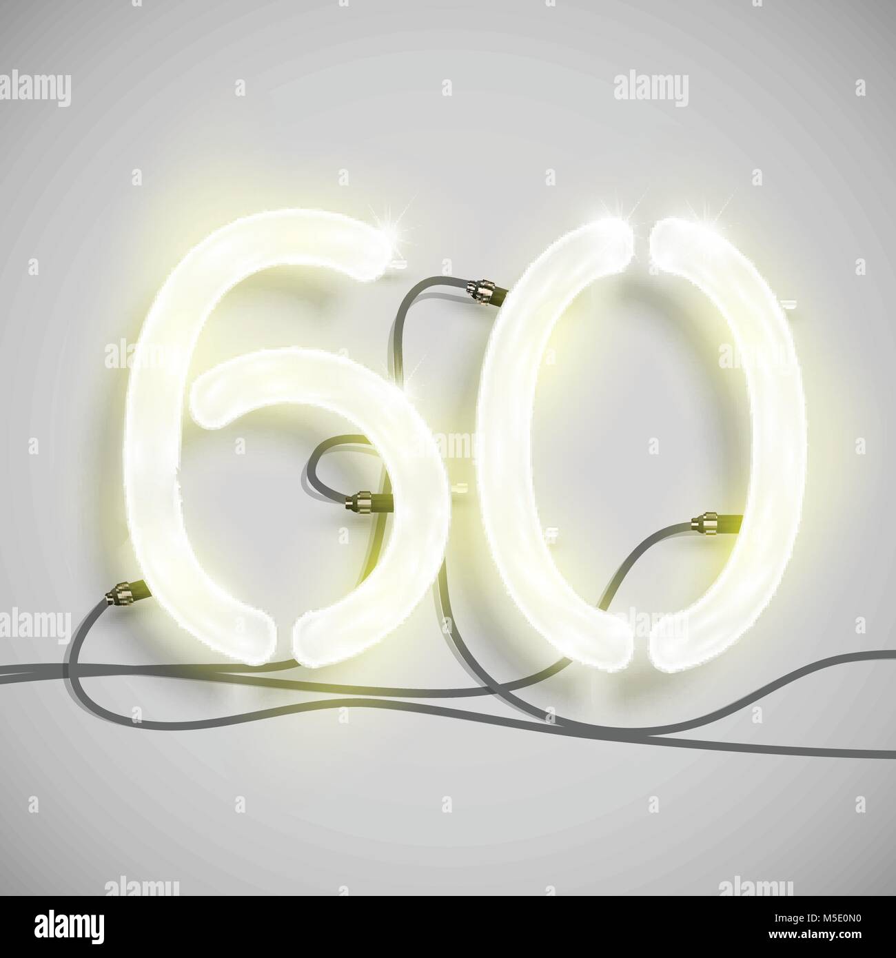 Number 60 in neon light hi-res stock photography and images - Alamy