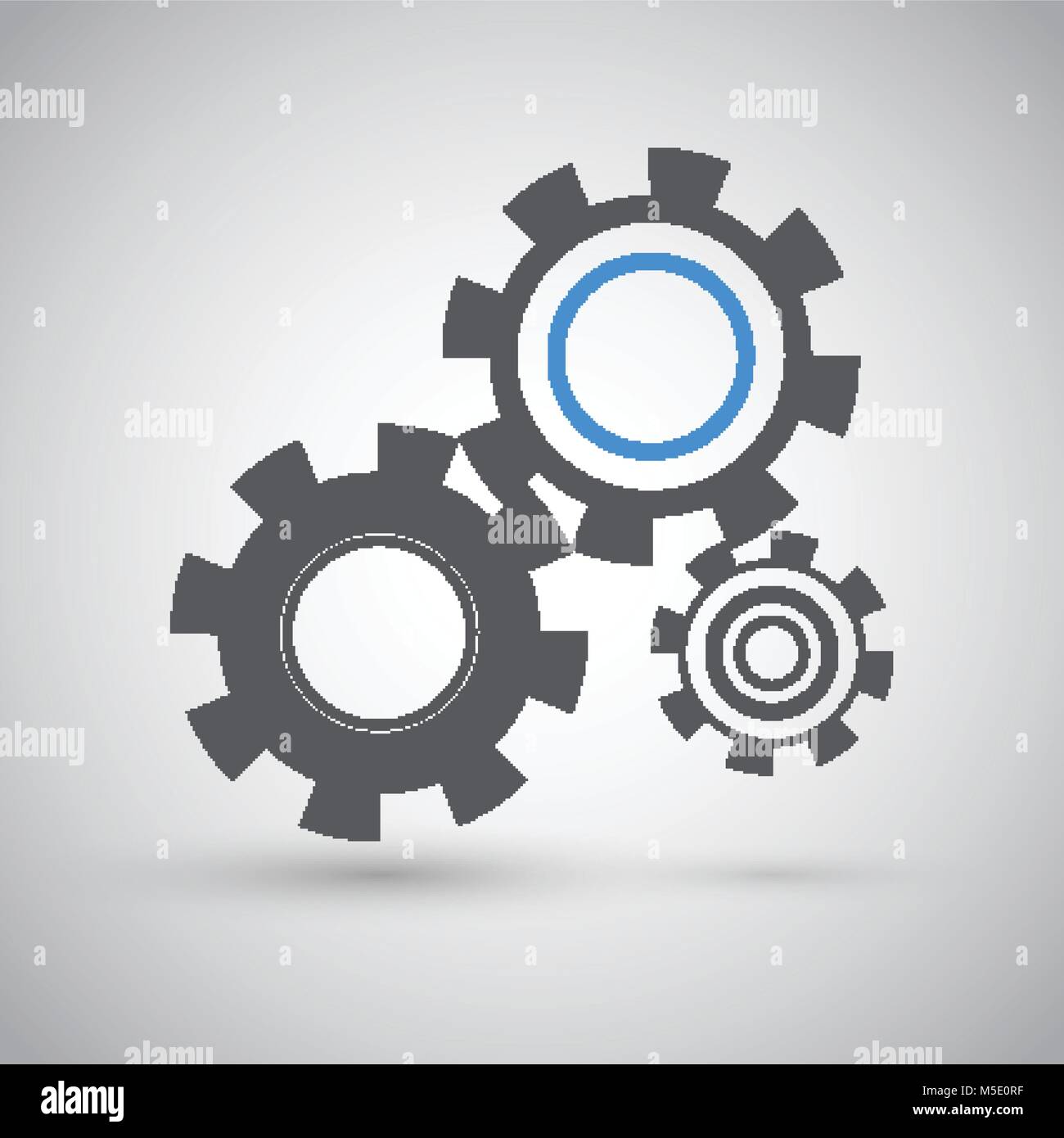 Steel gear cogwheels Stock Vector Images - Alamy