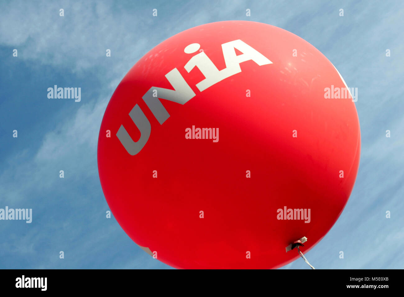 Demonstration, trade union, flags, symbol, balloon, balloons, logo ...