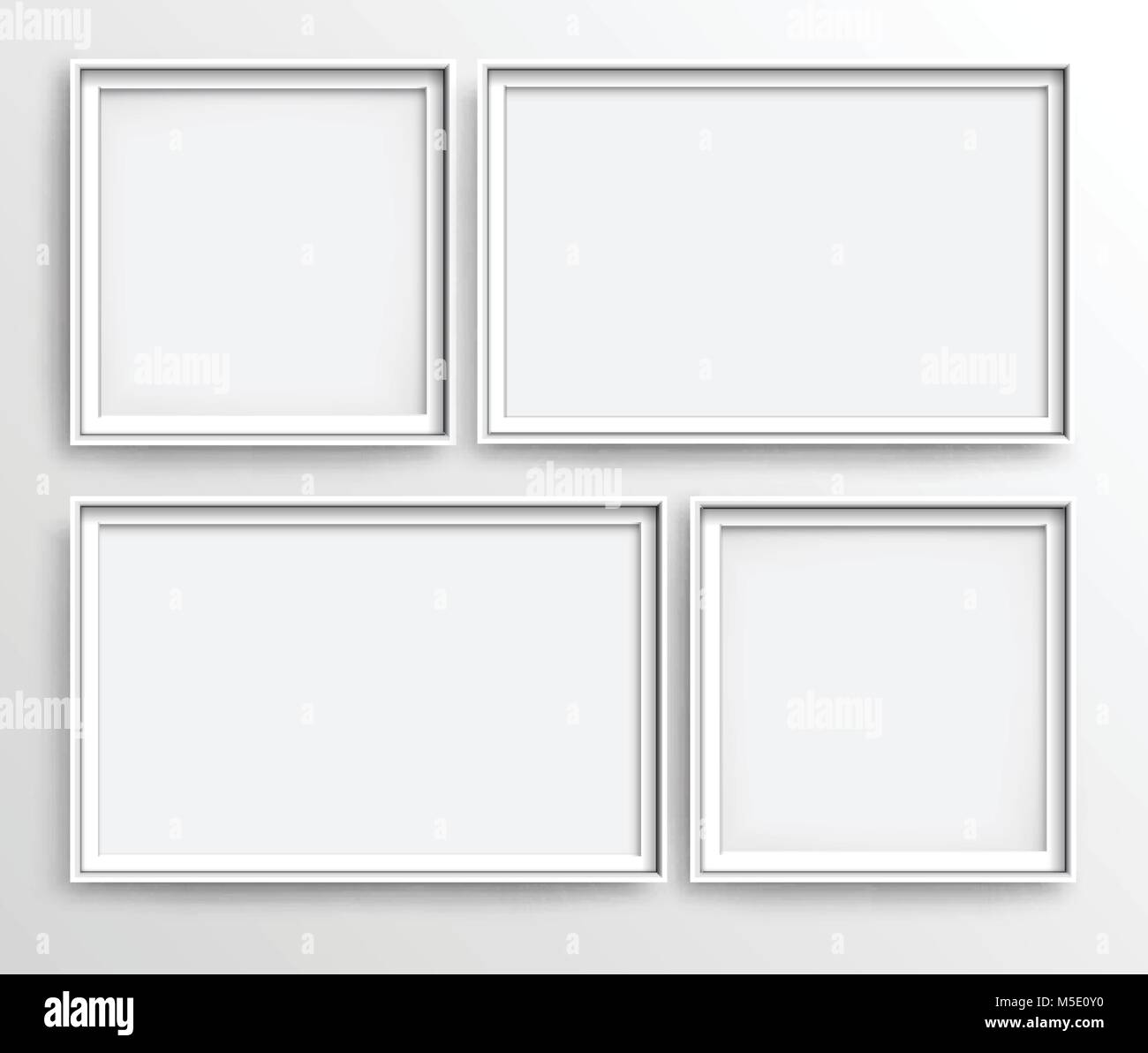 White realistic frames, vector illustration Stock Vector Image & Art ...