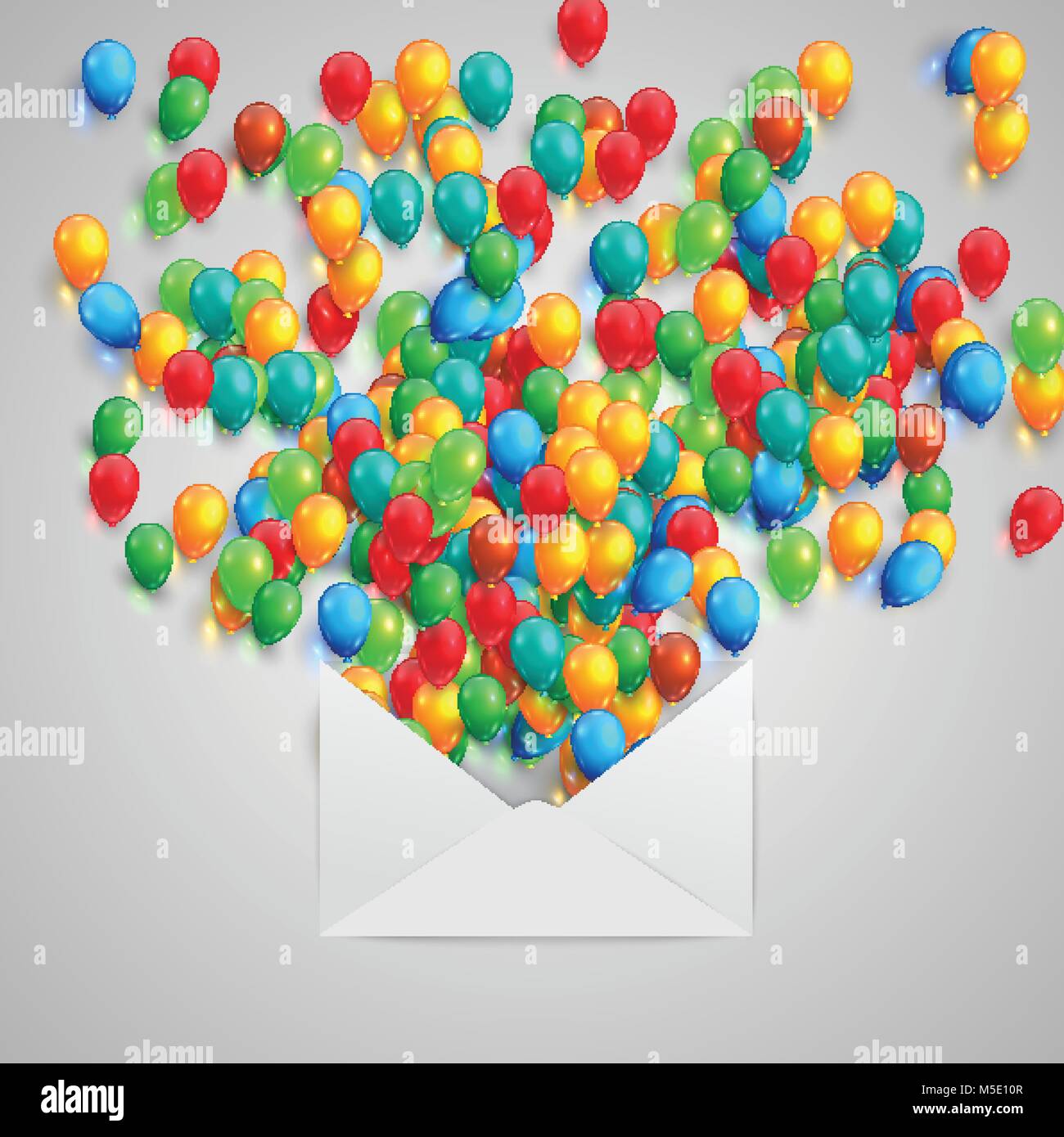An envelope with colorful ballons, vector Stock Vector Image & Art - Alamy