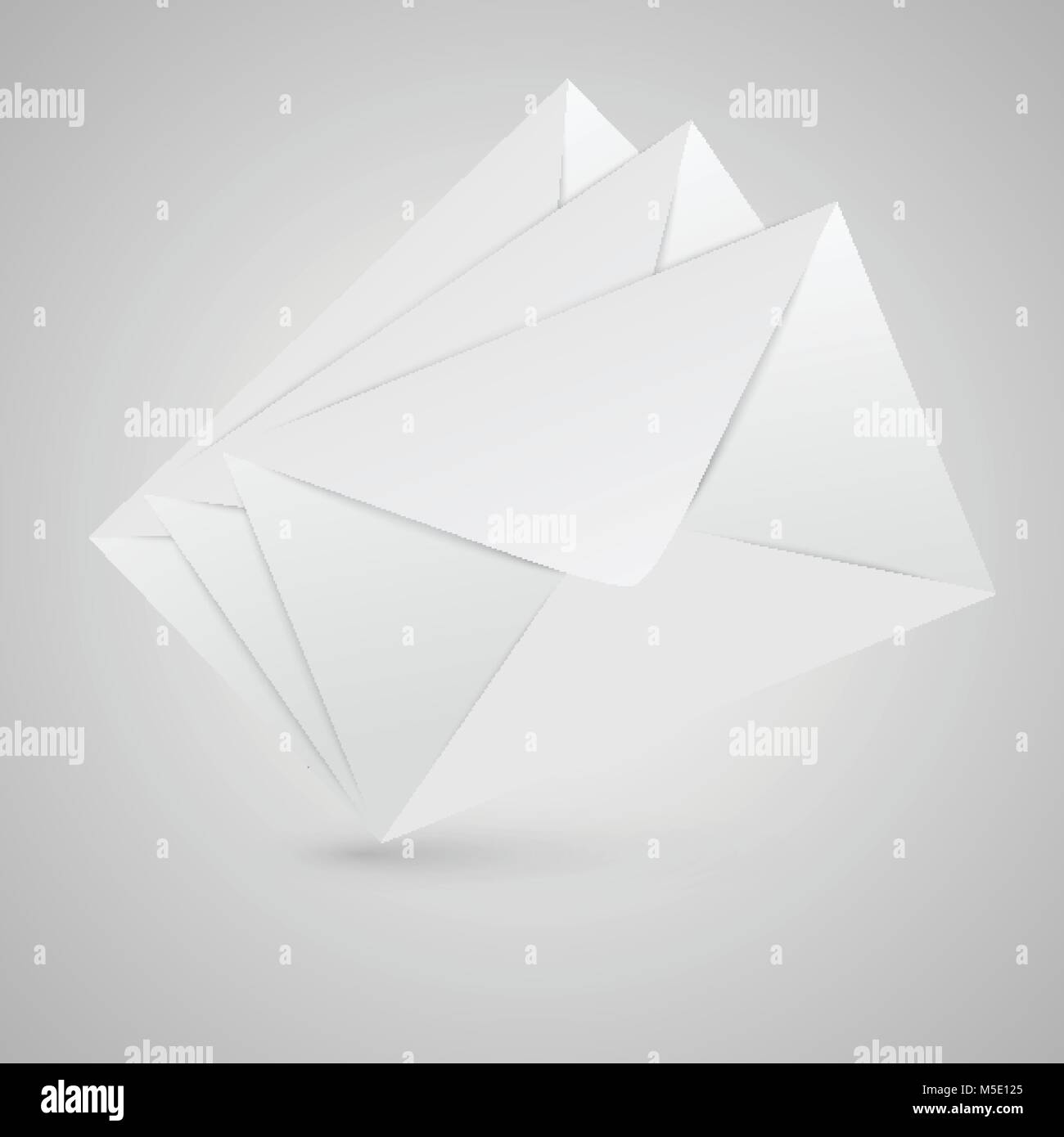 Realistic closed envelopes, vector illustration Stock Vector Image ...