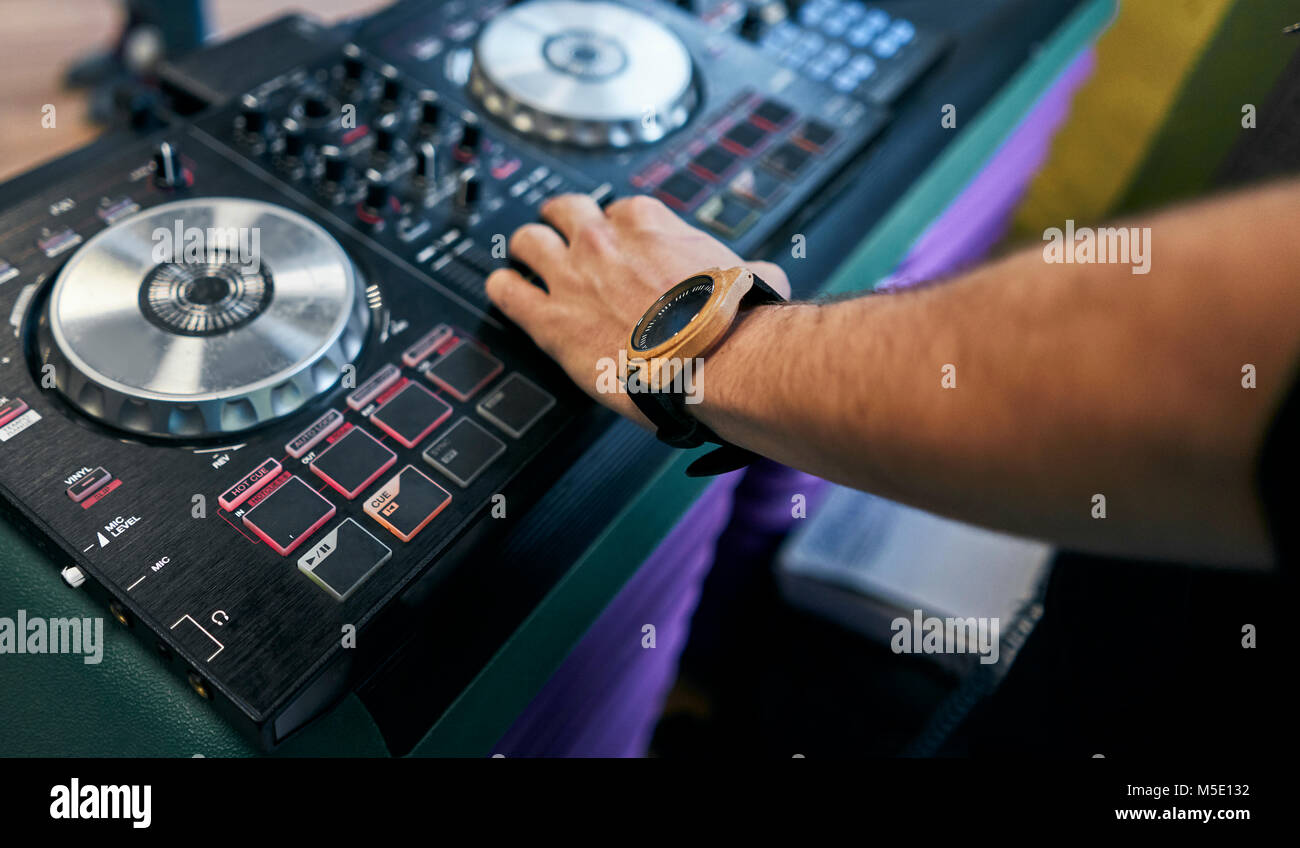 the DJ booth Stock Photo - Alamy