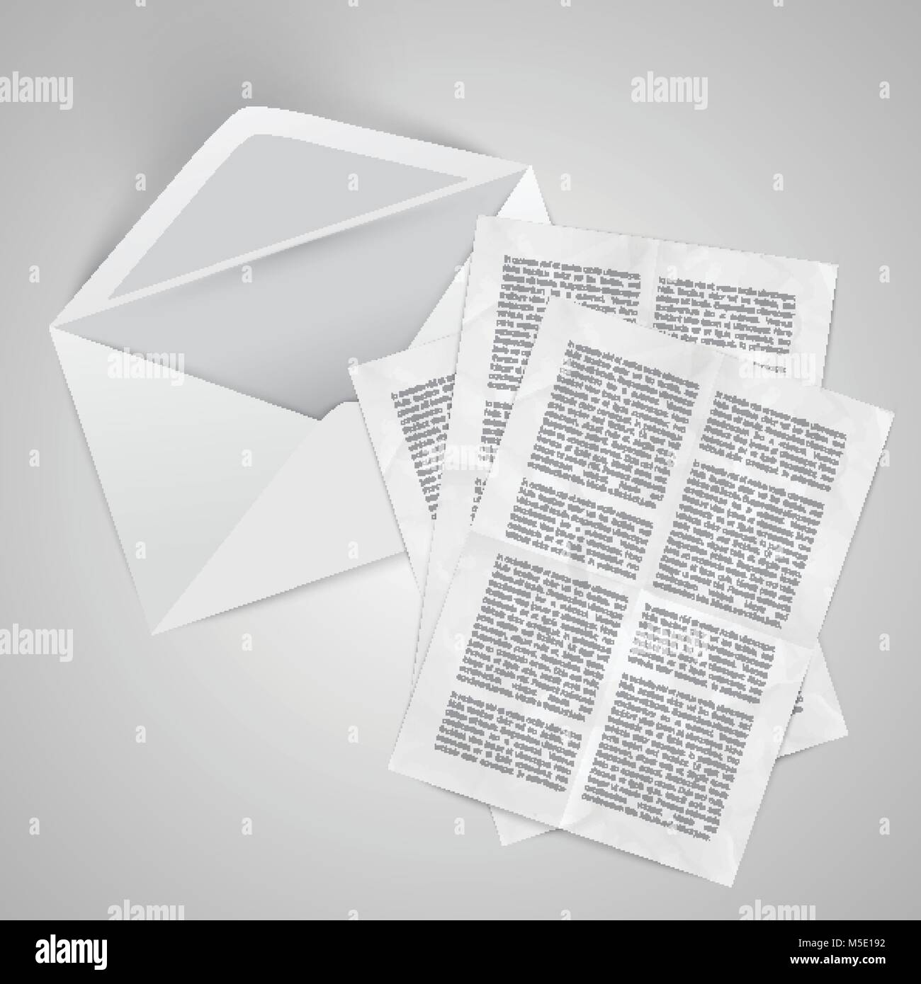Realistic envelope with papers, vector illustration Stock Vector Image ...