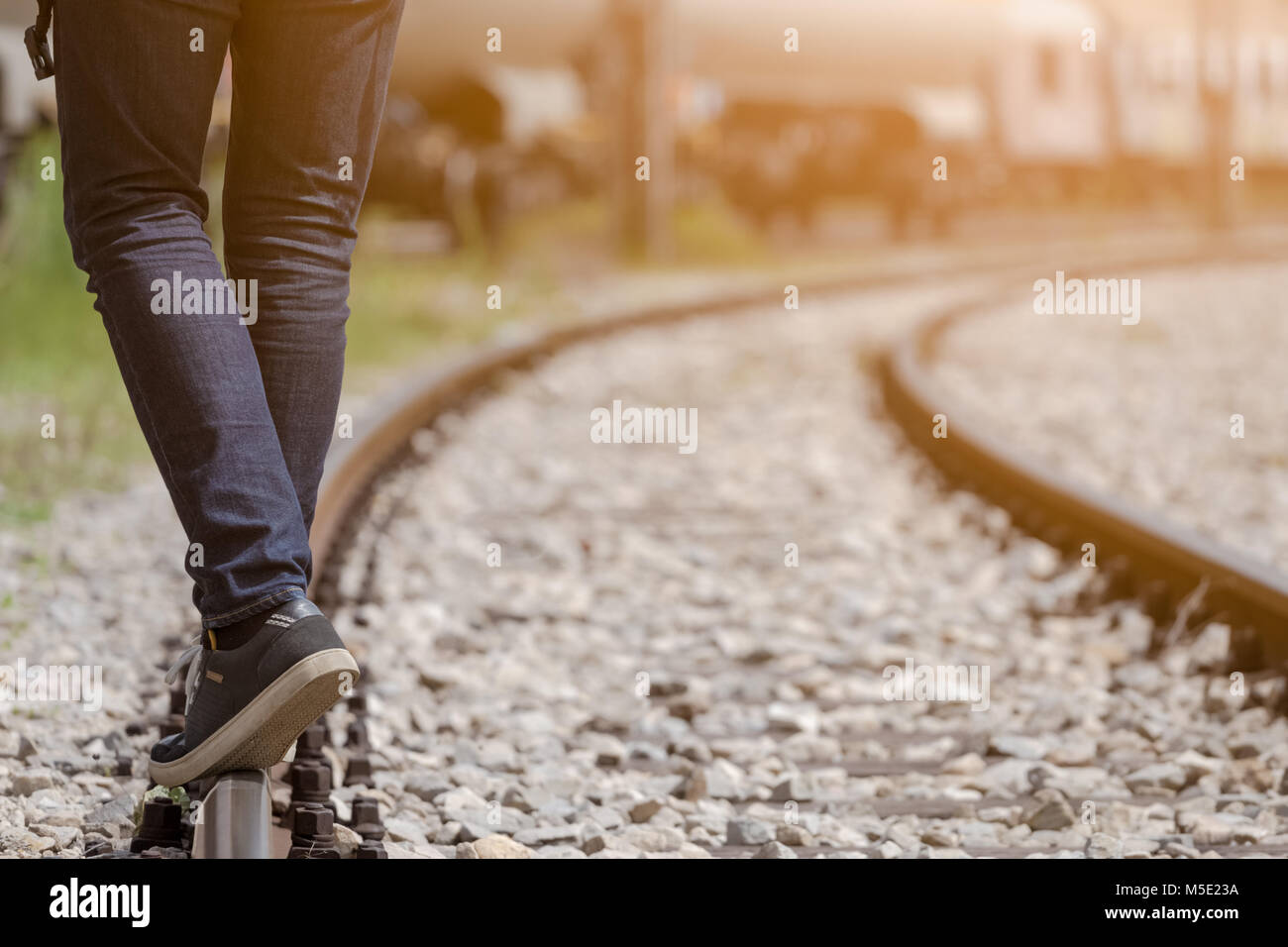 Shoes on train male shoes hi-res stock photography and images - Alamy