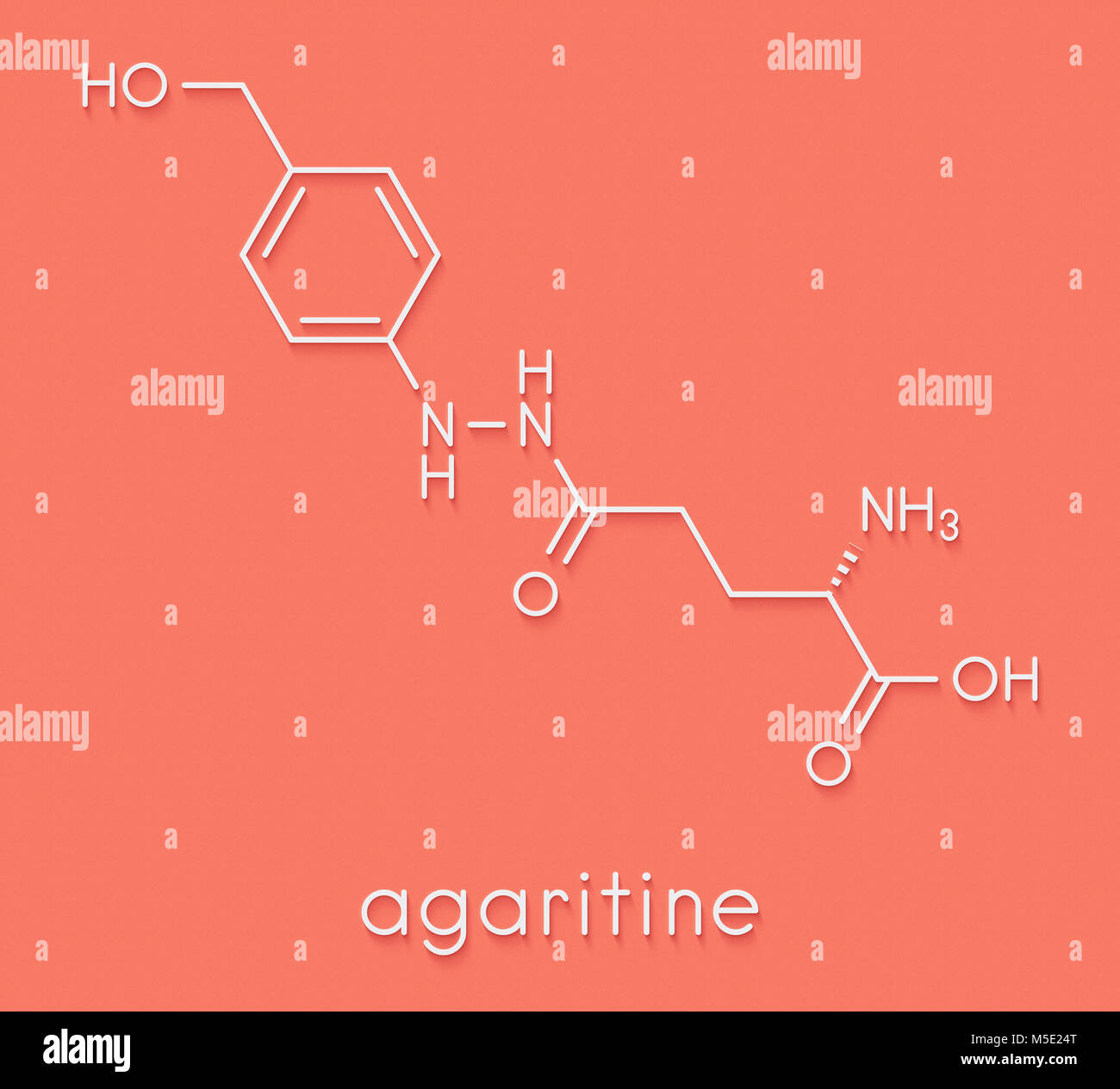 Agaritine mushroom toxin molecule. Skeletal formula Stock Photo - Alamy