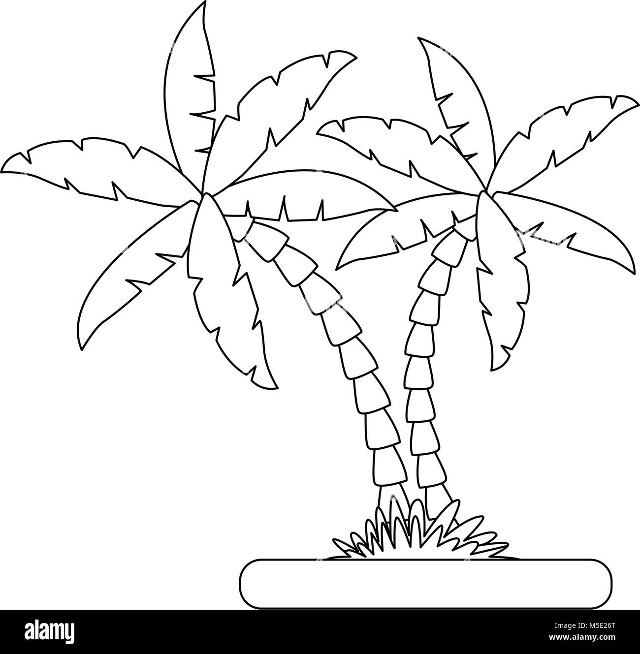 Ground palm plant Stock Vector Images - Alamy