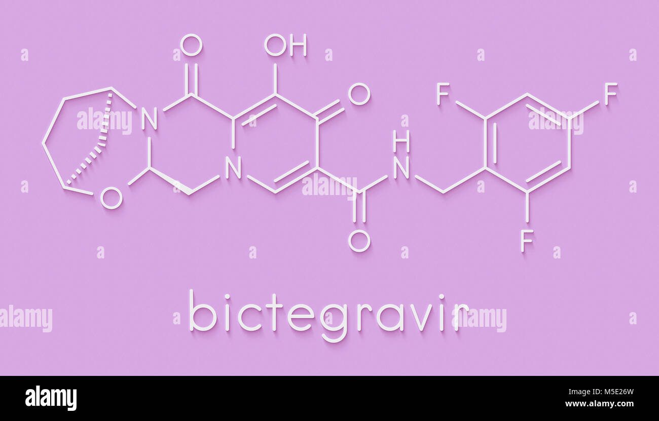Bictegravir antiviral drug molecule. Skeletal formula Stock Photo - Alamy