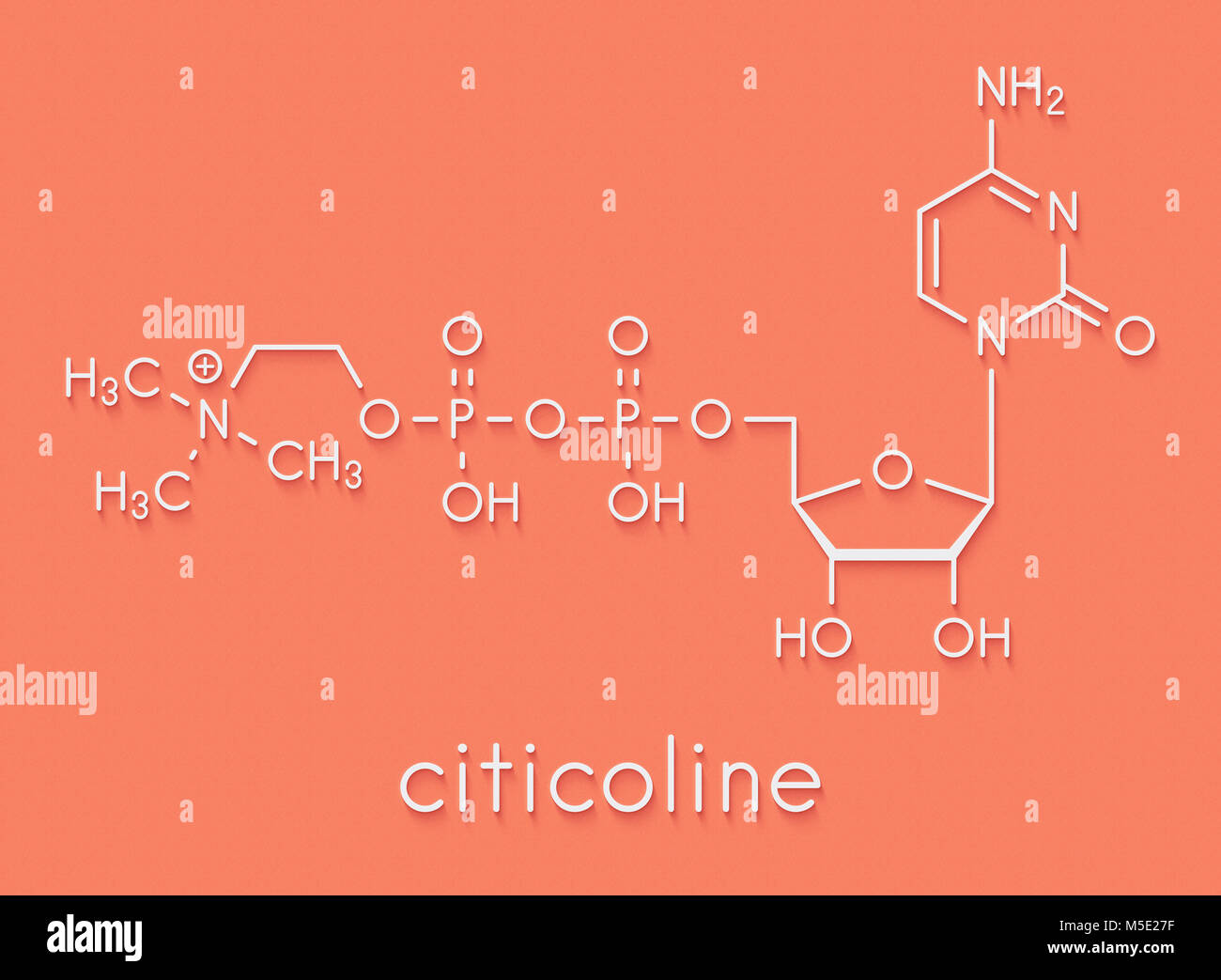 Citicoline (CDP-choline) molecule. Skeletal formula Stock Photo - Alamy