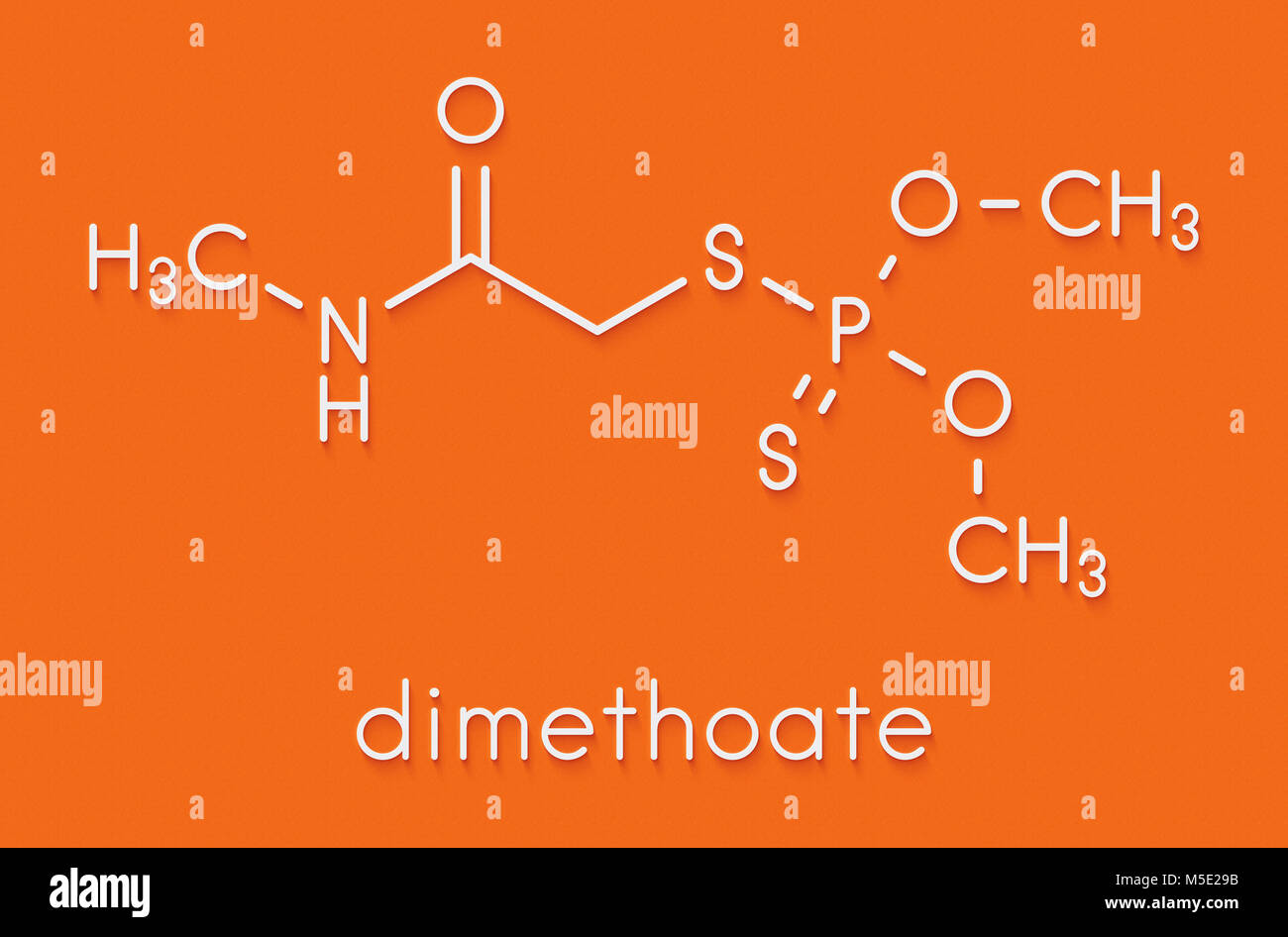 Dimethoate insecticide molecule. Skeletal formula Stock Photo - Alamy