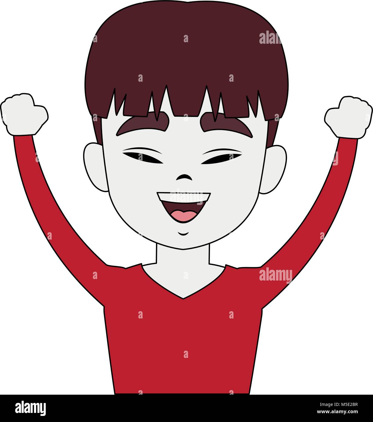 Chinese man with hands up cartoon Stock Vector Image & Art - Alamy