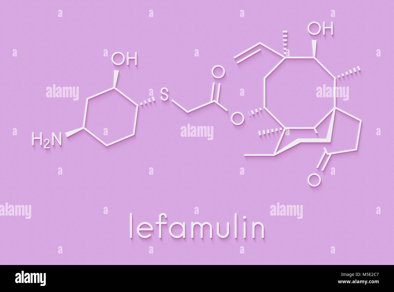Lefamulin antibiotic drug molecule. Skeletal formula Stock Photo - Alamy