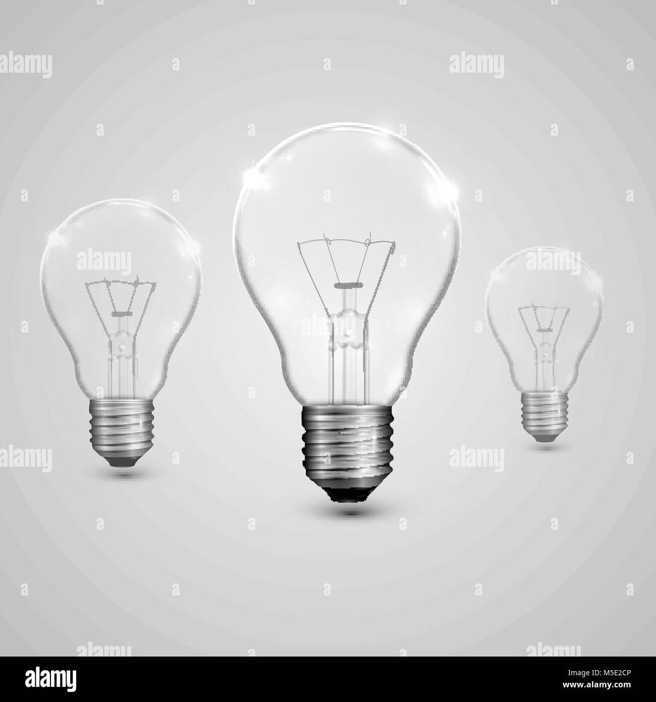 Realistic lightbulb, vector illustration Stock Vector Image & Art - Alamy