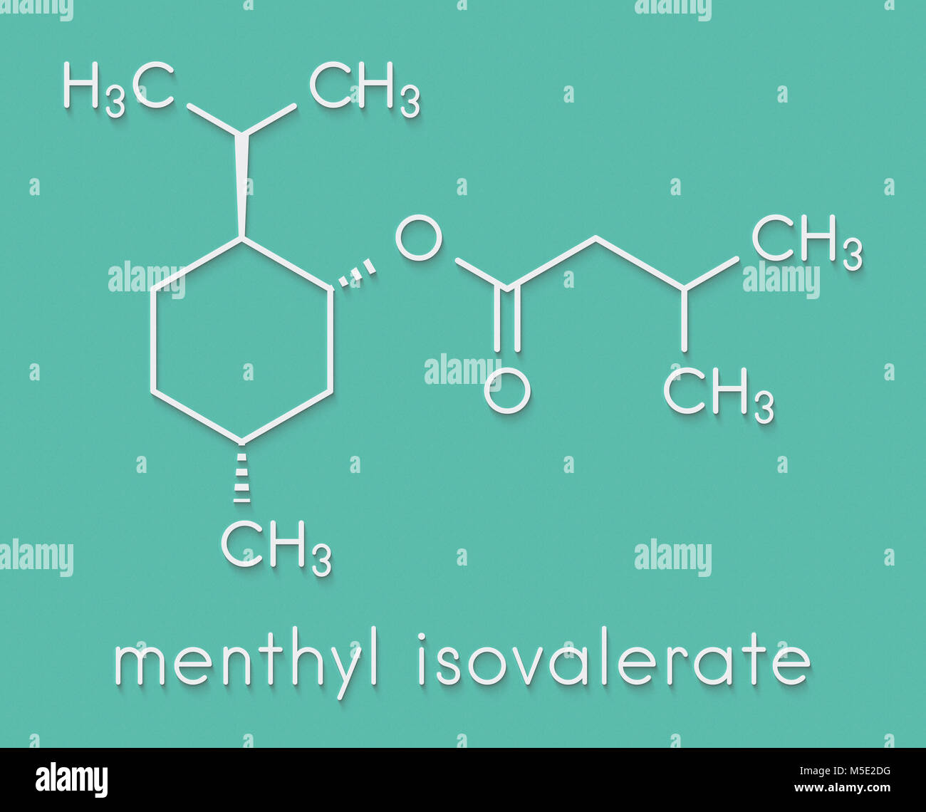Menthyl isovalerate drug molecule. Skeletal formula Stock Photo - Alamy