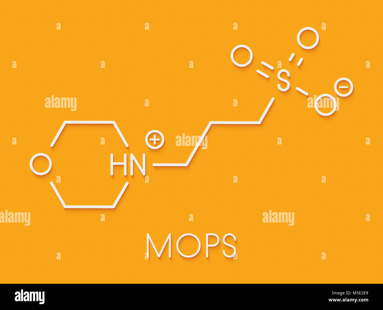 MOPS buffering agent molecule. Skeletal formula Stock Photo - Alamy