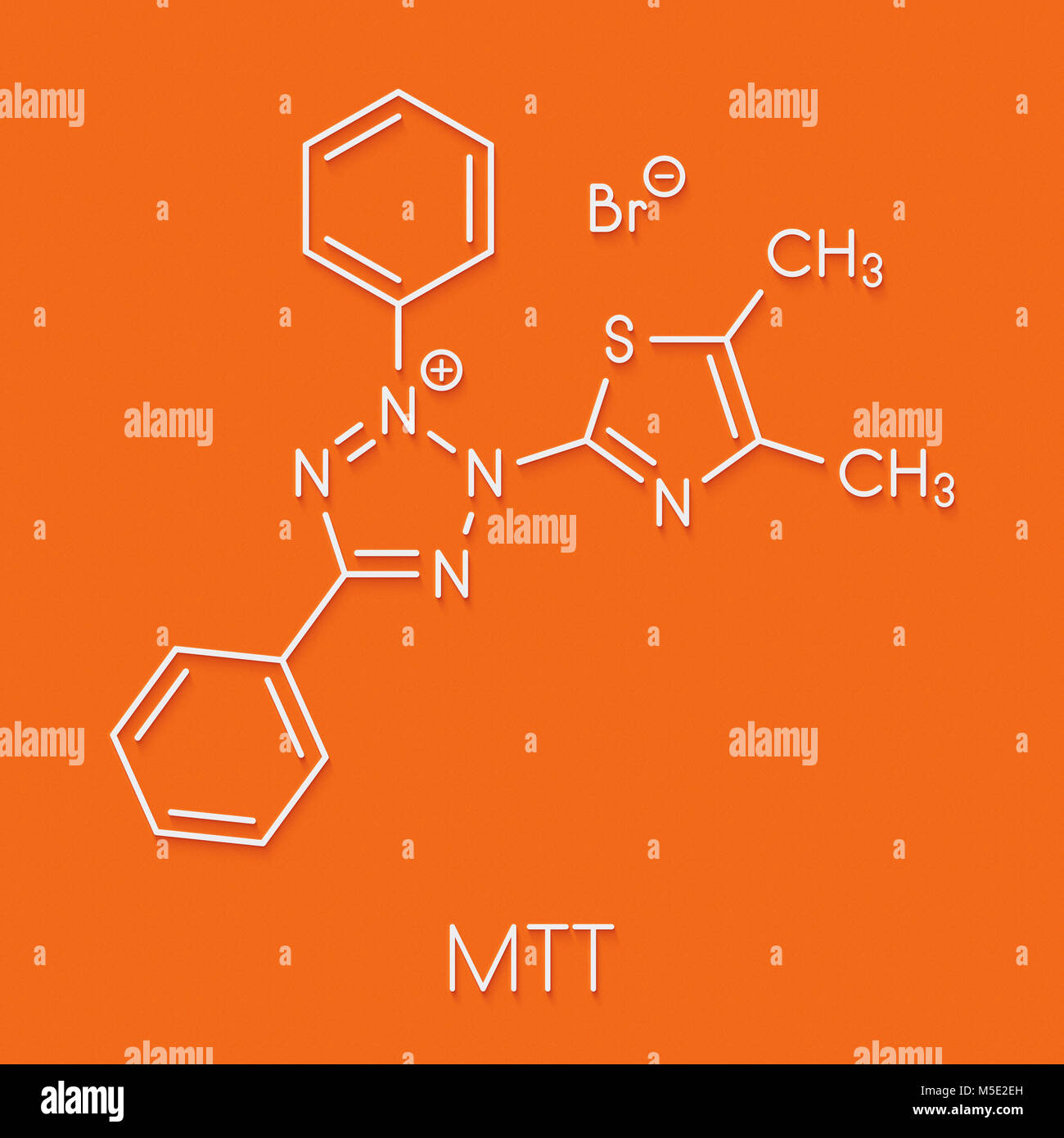MTT yellow tetrazole dye molecule. Used in MTT assay, used to measure ...