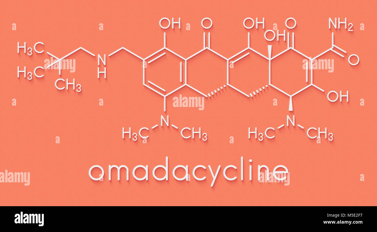 Omadacycline antibiotic drug molecule. Skeletal formula Stock Photo - Alamy