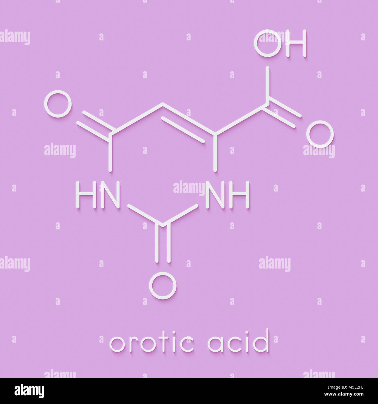 Orotic acid molecule. Skeletal formula Stock Photo - Alamy