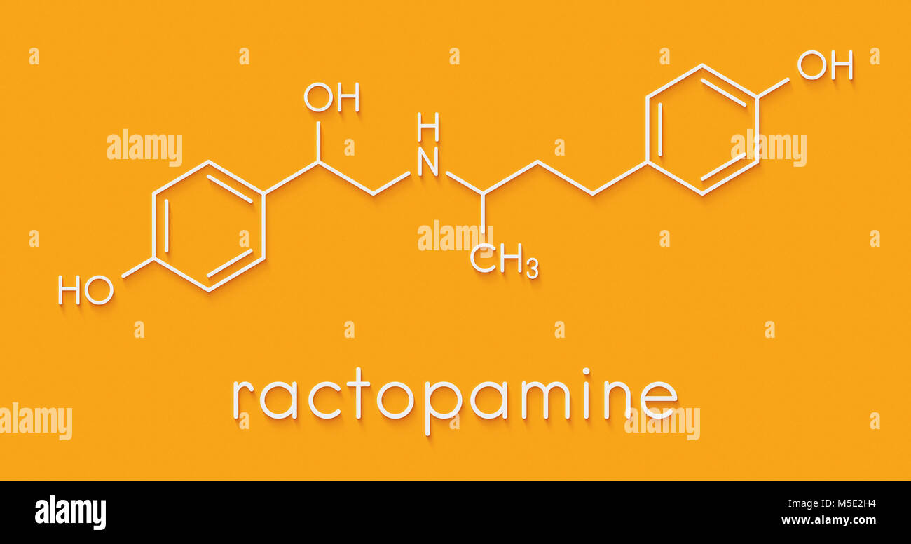 Ractopamine feed additive molecule. Skeletal formula Stock Photo - Alamy
