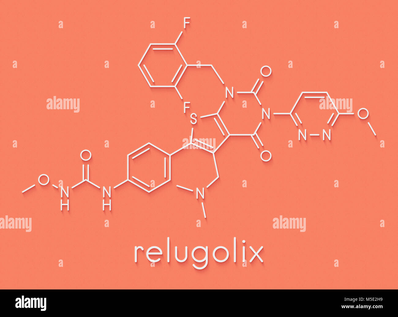Relugolix drug molecule (gonadotropin-releasing hormone receptor ...