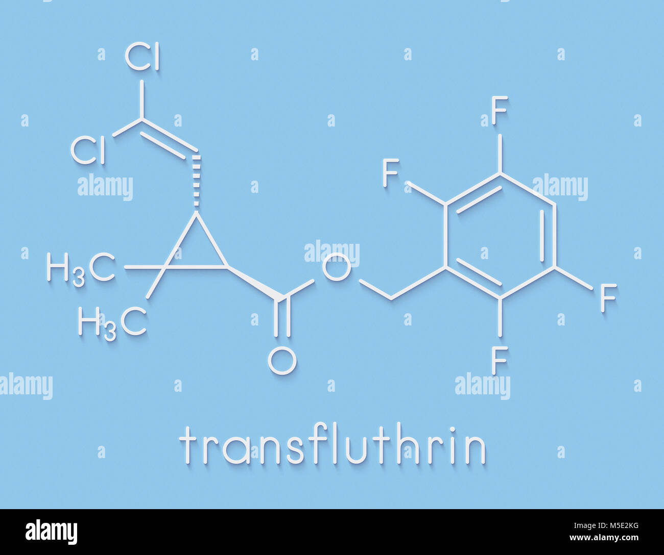 Transfluthrin insecticide molecule. Skeletal formula Stock Photo - Alamy