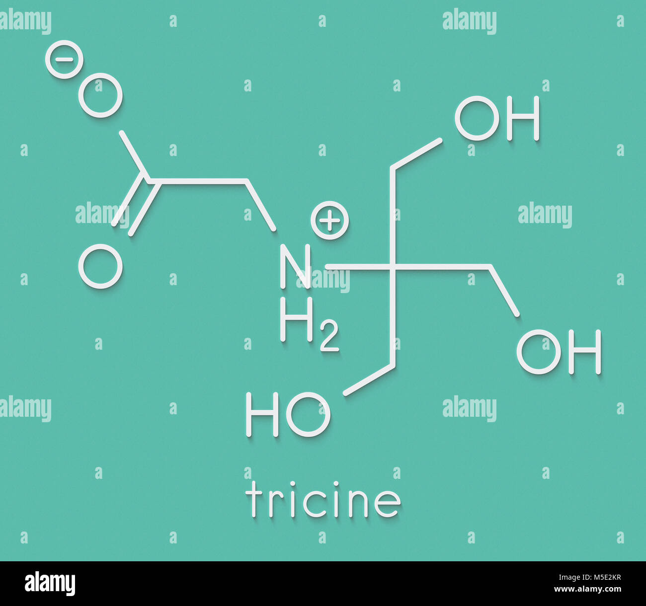 Tricine buffering agent molecule. Skeletal formula Stock Photo - Alamy