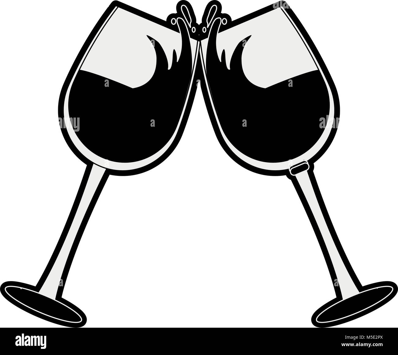 Wine cups toast Stock Vector Image & Art - Alamy