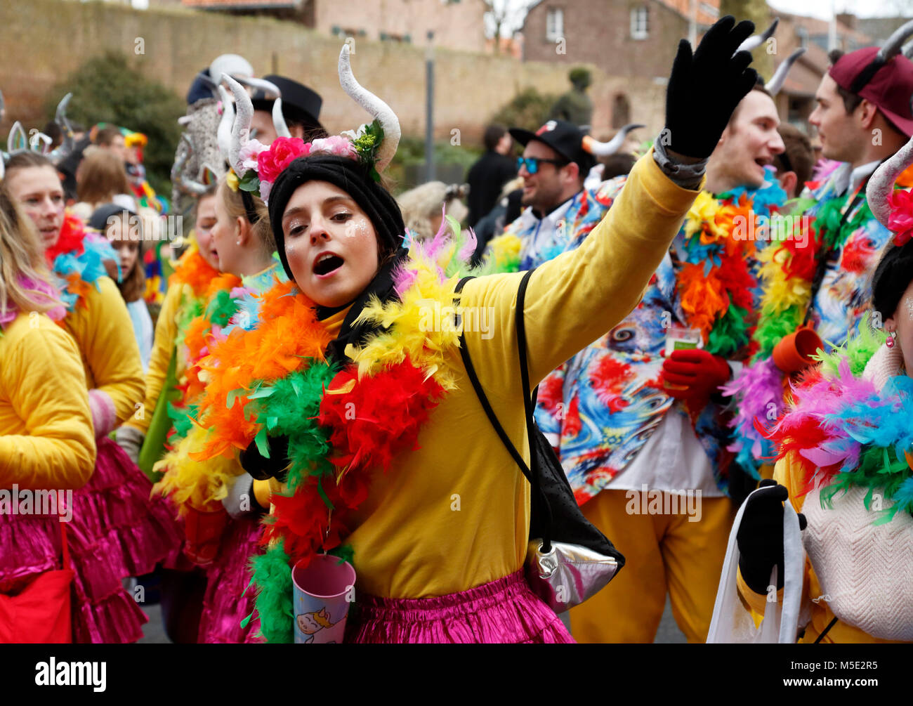 Rhenish carnival,Rose Monday,Shrove Monday procession 2018 in Duelken ...