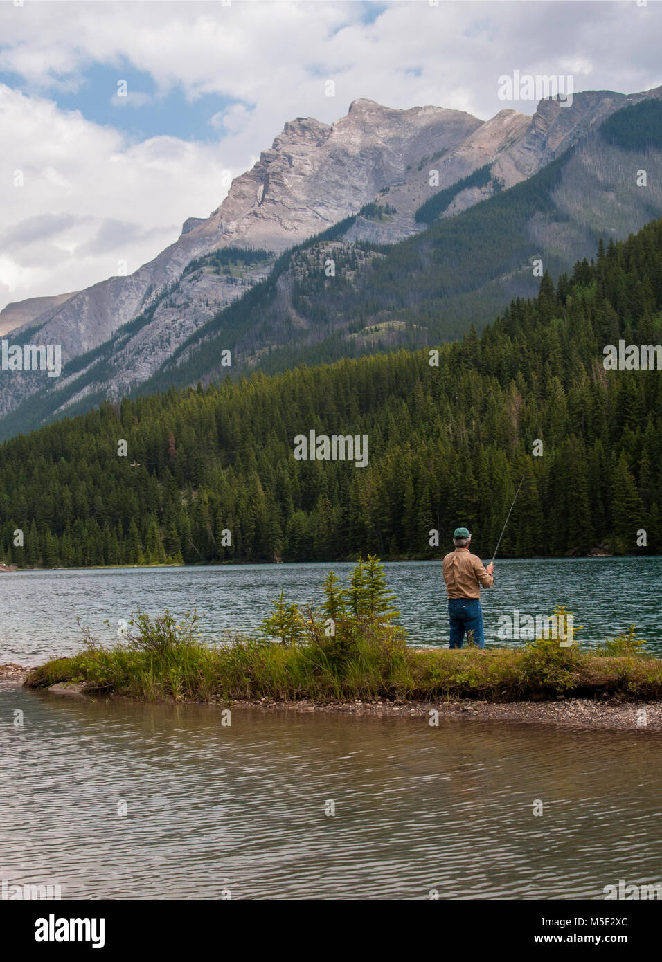 Fishing in Banff Canada Stock Photo - Alamy