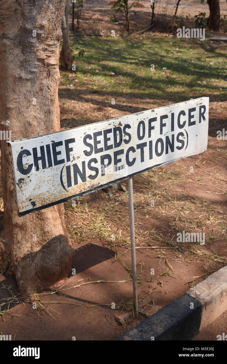 Chief seed officer inspection signs for inspections and variety ...