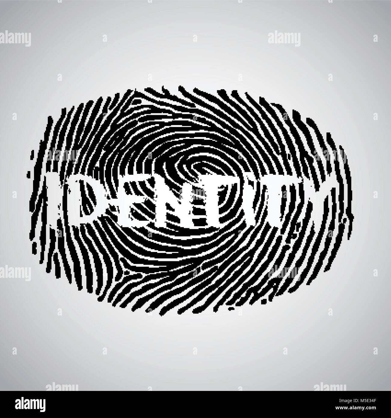 Fingerprint illustration with 'identity', vector Stock Vector Image ...