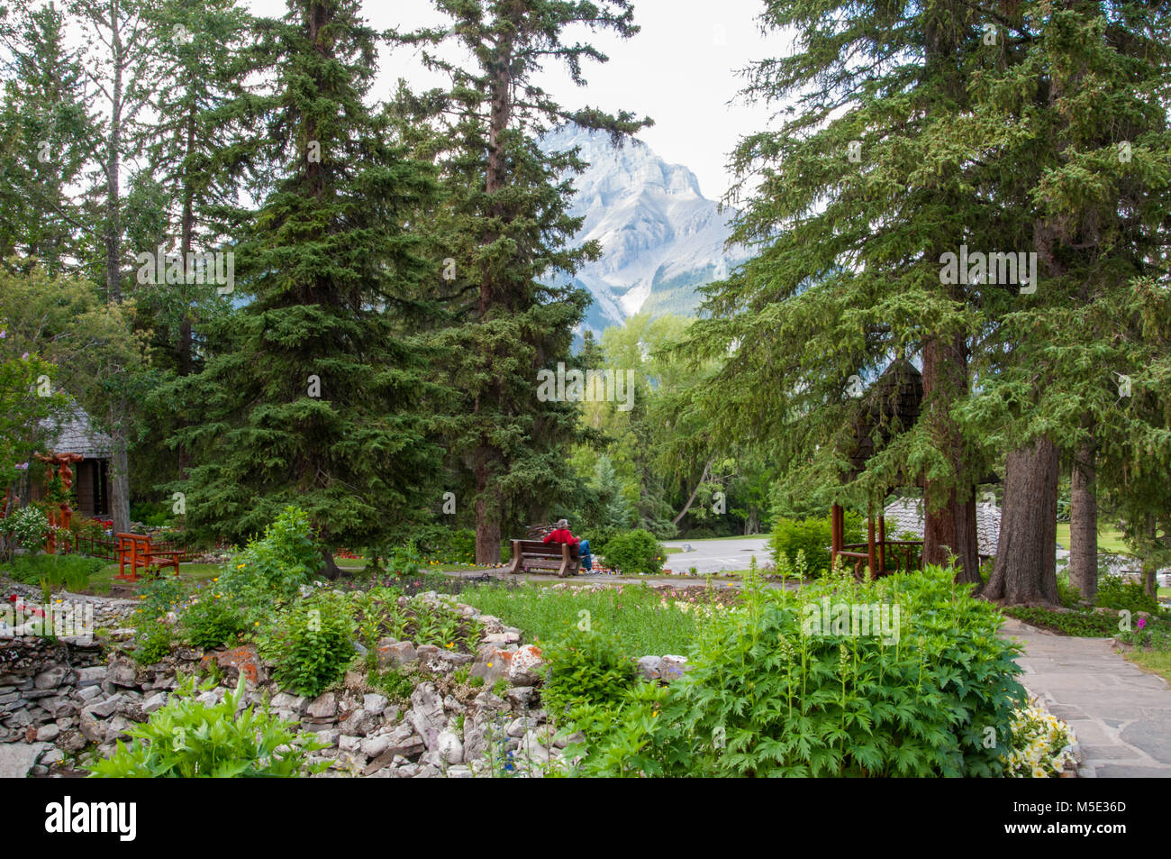 Cascade Gardens in Banff Canada Stock Photo - Alamy