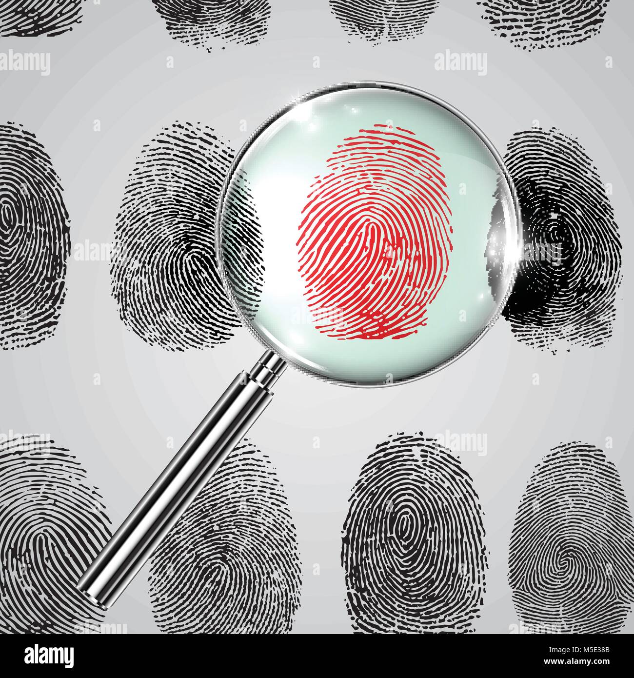 Fingerprint and a magnifier, vector Stock Vector Image & Art - Alamy