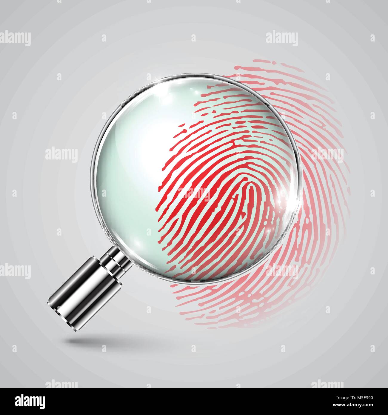 Fingerprint and a magnifier, vector Stock Vector Image & Art - Alamy