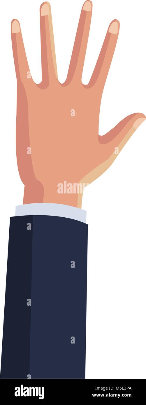 Hand up isolated Stock Vector Image & Art - Alamy