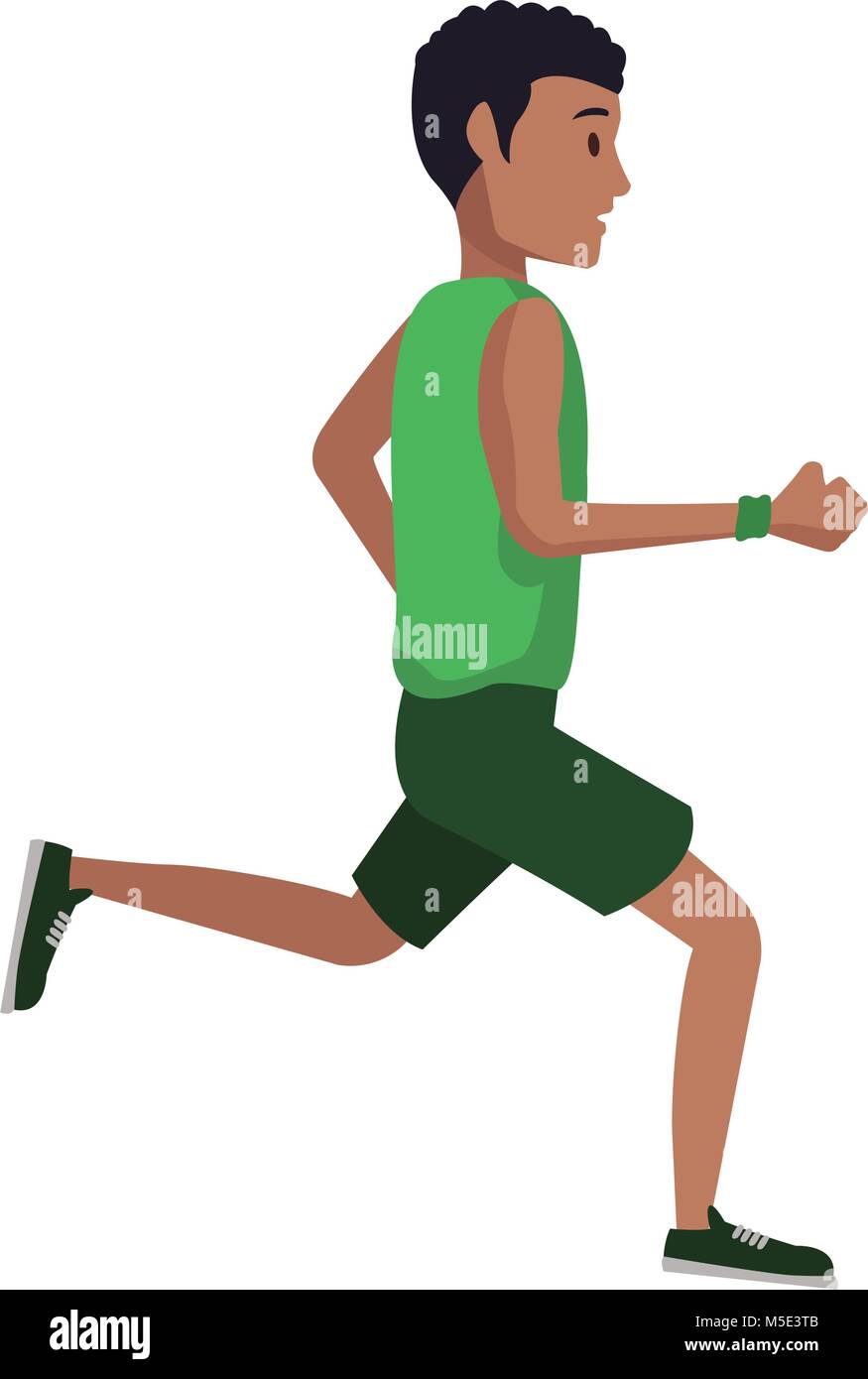 Fitness man running cartoon Stock Vector Image & Art - Alamy