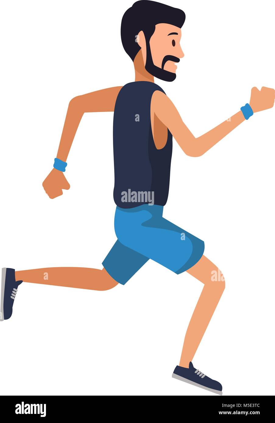 Fitness man running cartoon Stock Vector Image & Art - Alamy