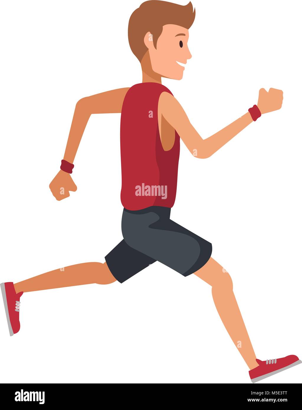 Fitness man running cartoon Stock Vector Image & Art - Alamy
