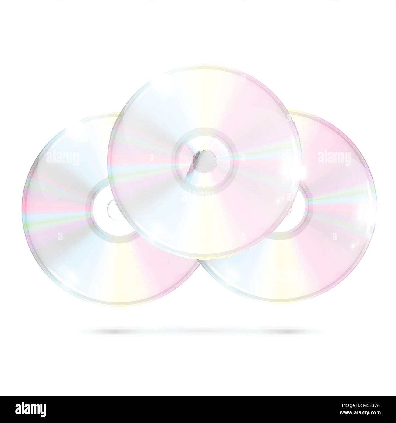 3 CDs/DVDs on white background, vector illustration Stock Vector Image ...