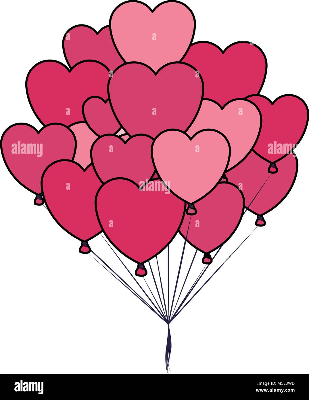 Balloons heart shaped Stock Vector Image & Art - Alamy