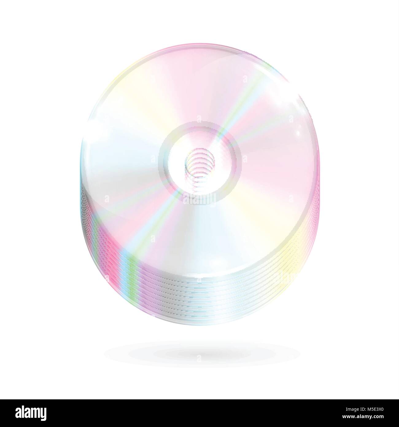 Plenty CDs/DVDs on white background, vector illustration Stock Vector ...