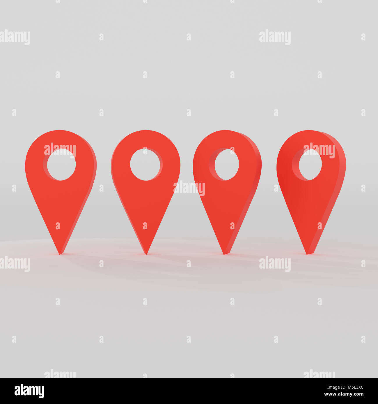 3d rendering of navigation sign isolated white background Stock Photo ...