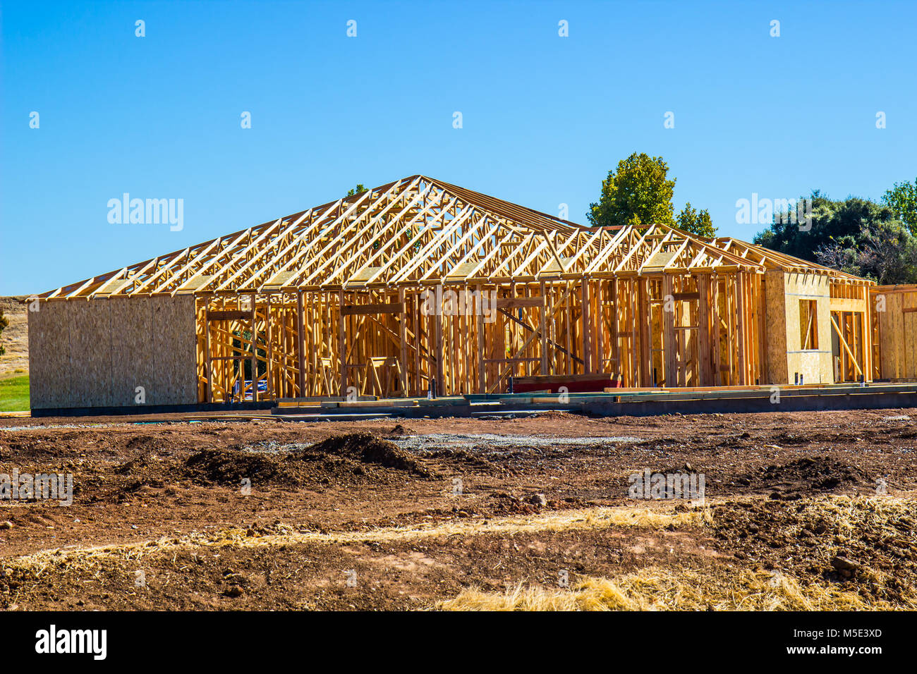 Brand New Home Under Construction Stock Photo - Alamy