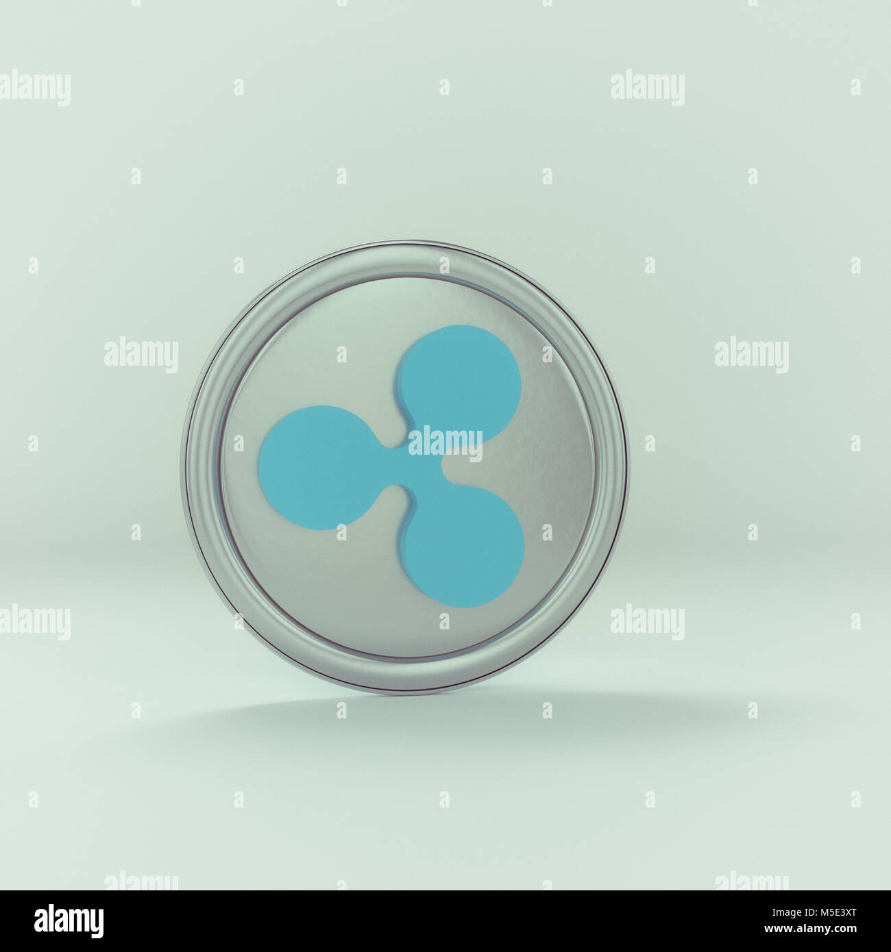 3d rendering abstract ripple coin sign Stock Photo - Alamy